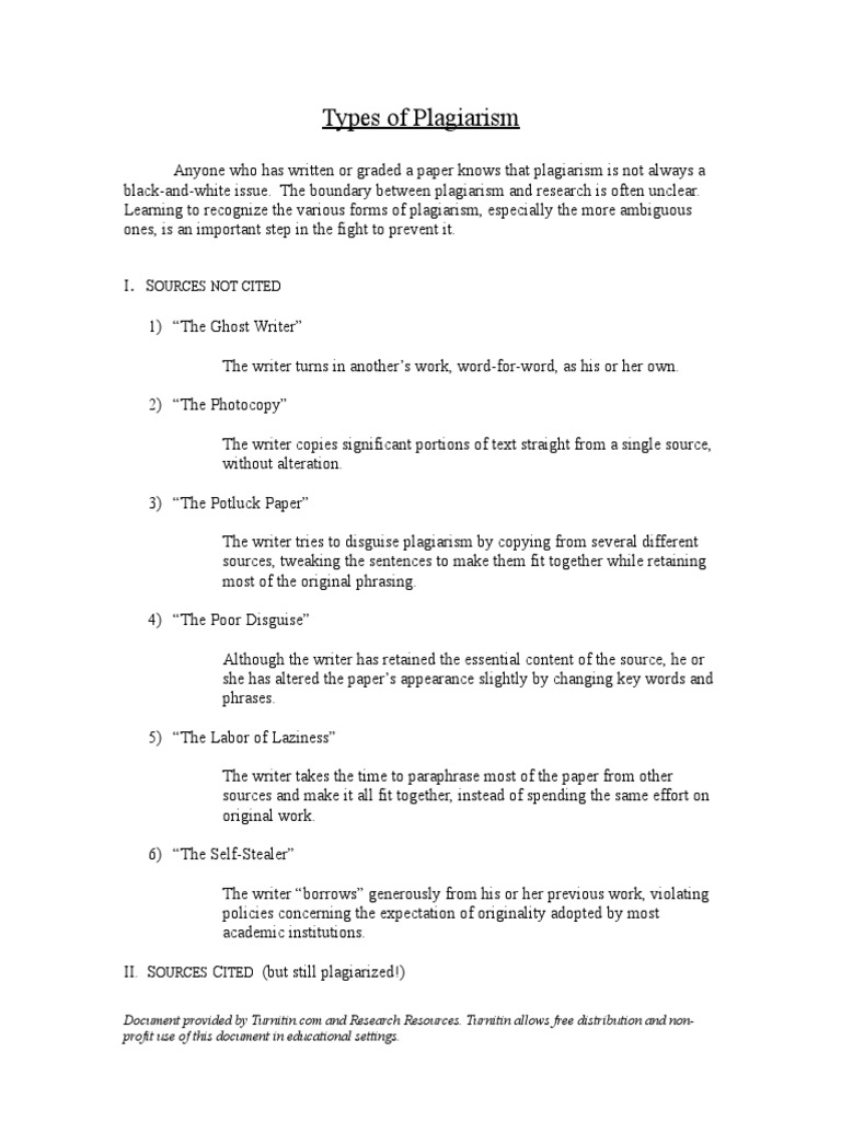 Understanding Types of Plagiarism | PDF | Plagiarism | Citation
