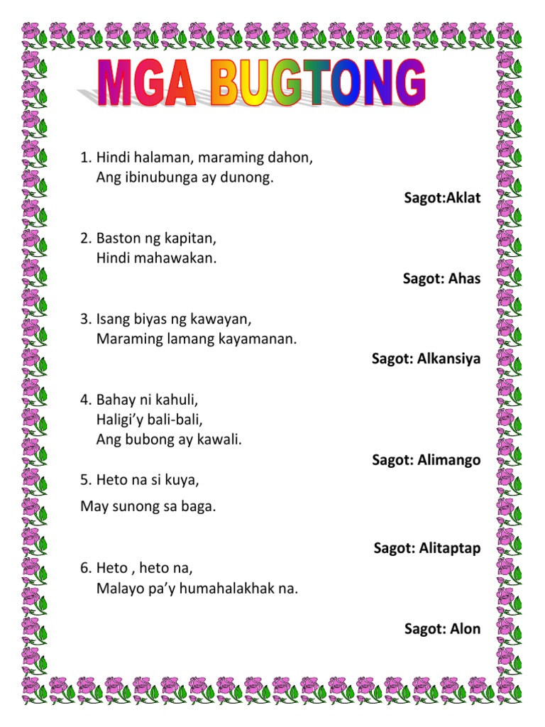 Mga Bugtong | PDF