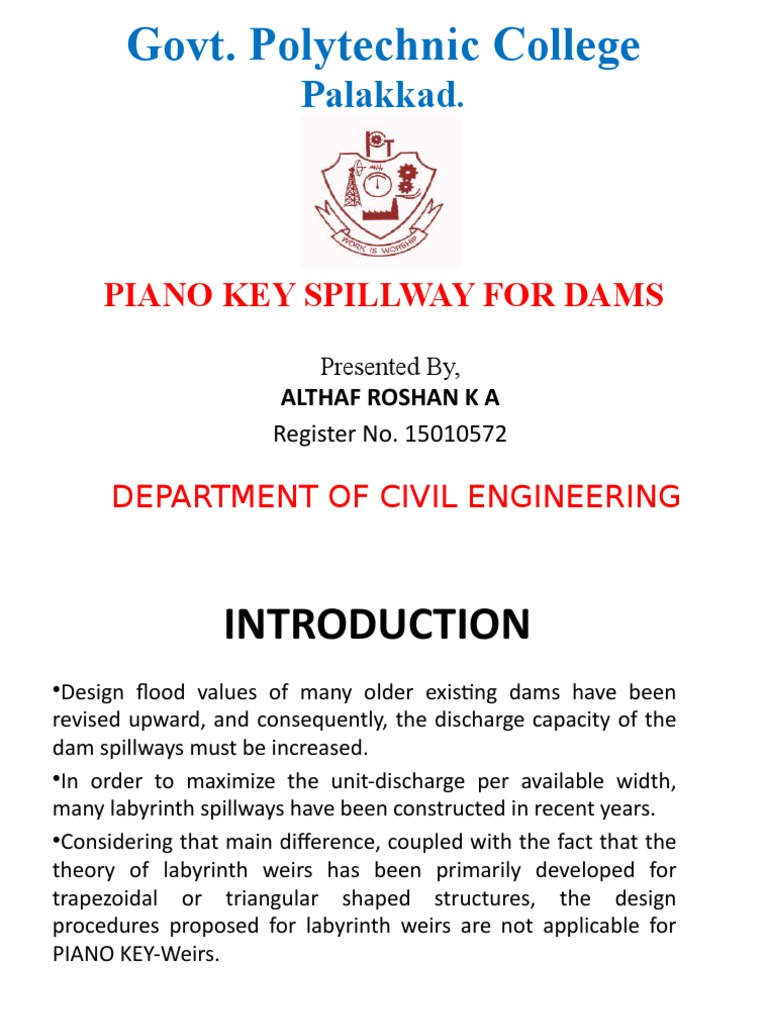 Piano Key Spillway For Dams | PDF | Spillway | Dam