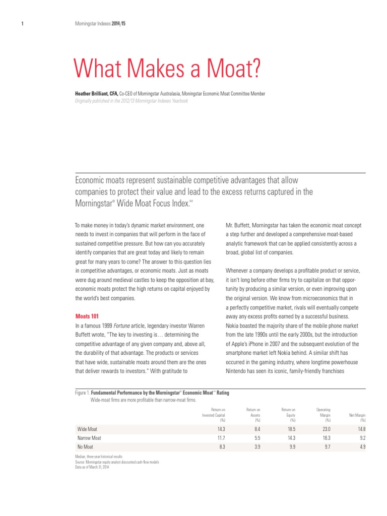 What Makes A Moat | PDF | Valuation (Finance) | Stock Market Index