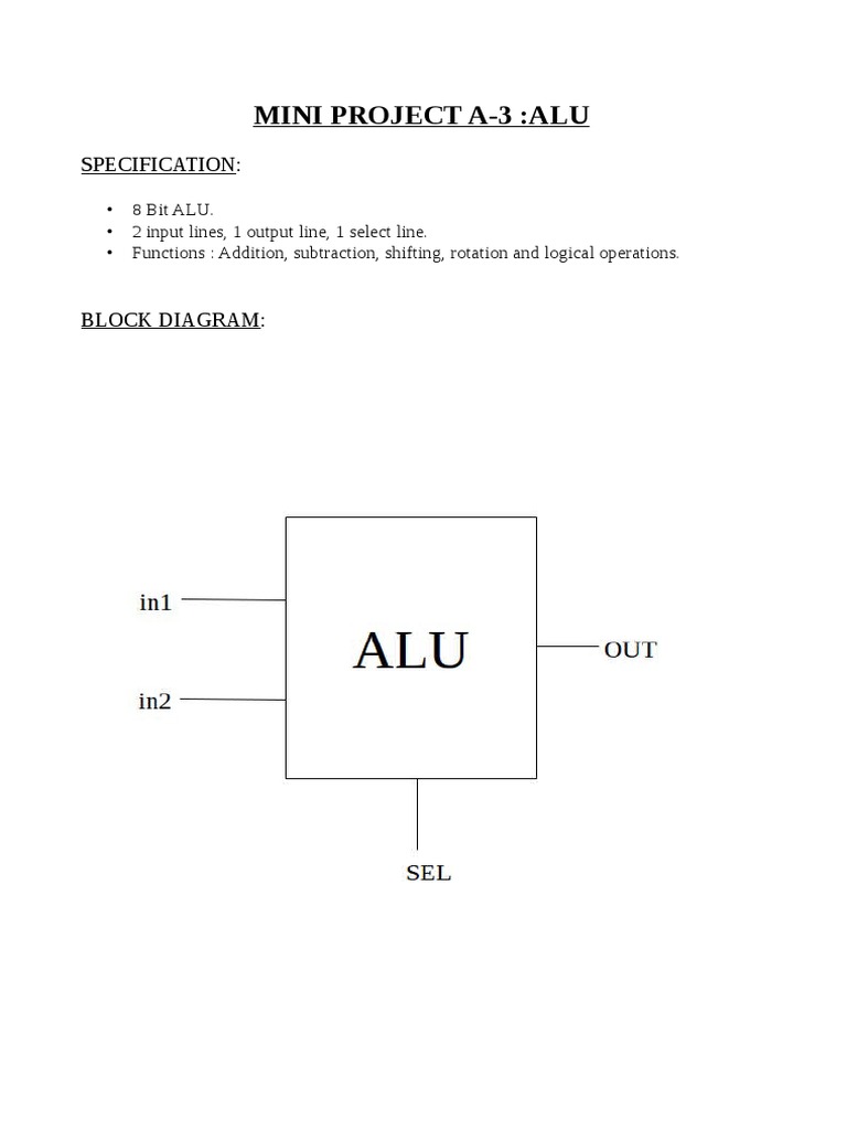 ALU Design | PDF | Arithmetic | Computer Programming