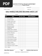 Diesel Generator Inspection Checklist | PDF | Technology & Engineering