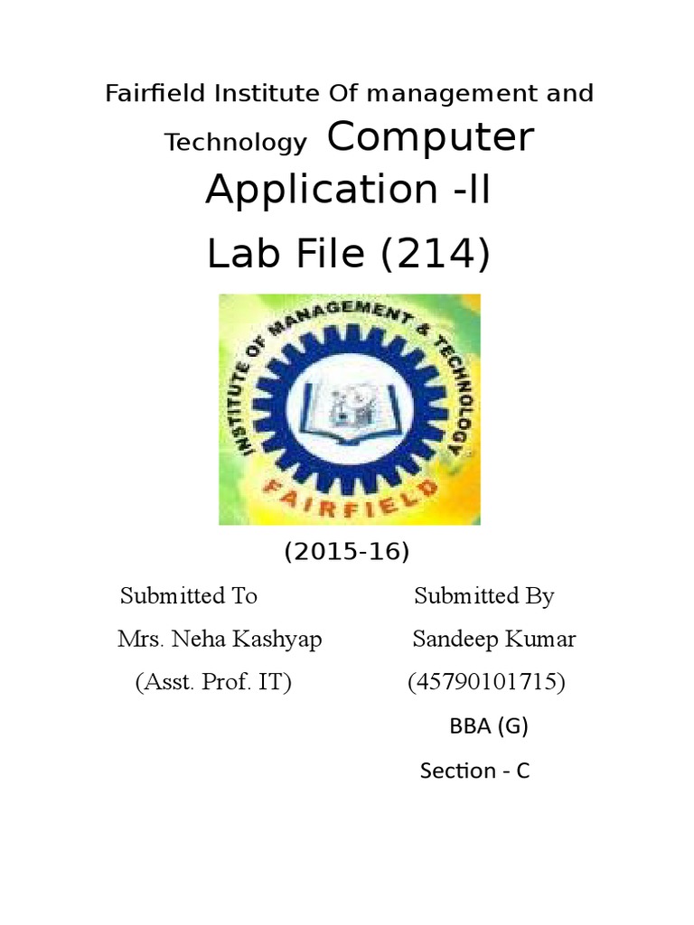 Computer Application Project | PDF | Html Element | Html