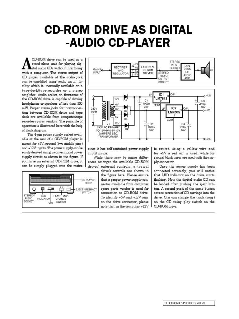 CD-Rom Drive As Digital-Audio CD Player PDF | PDF | Electrical ...