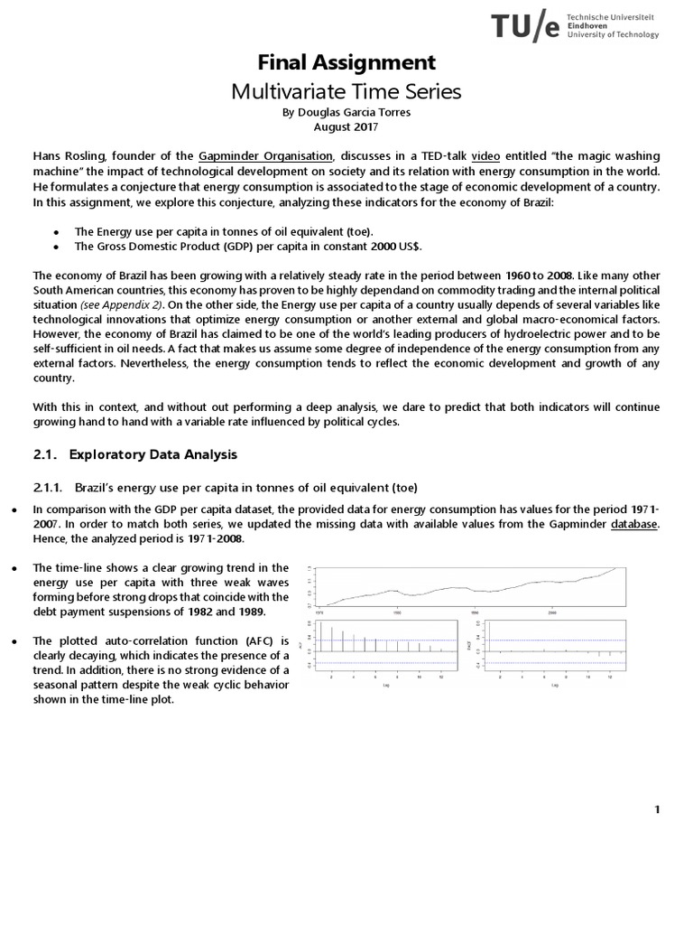 Multivariate Time Series Analysis | PDF | Autoregressive Integrated ...