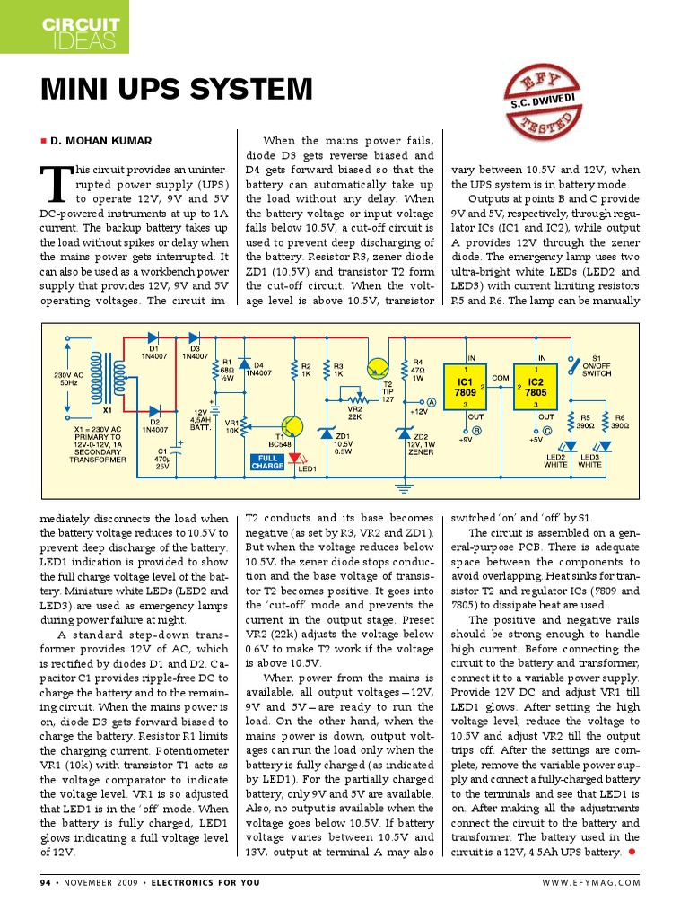 Mini UPS System PDF | PDF