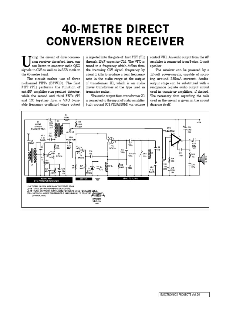 40m Direct Conversion Receiver Guide | PDF | Science & Mathematics ...