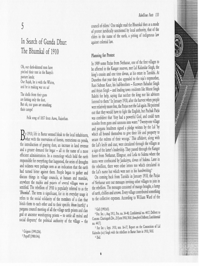 Search of Gunda Dhur - 1910 | Download Free PDF | Violence
