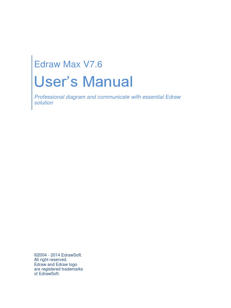 User's Manual: Edraw Max V7.6 | PDF