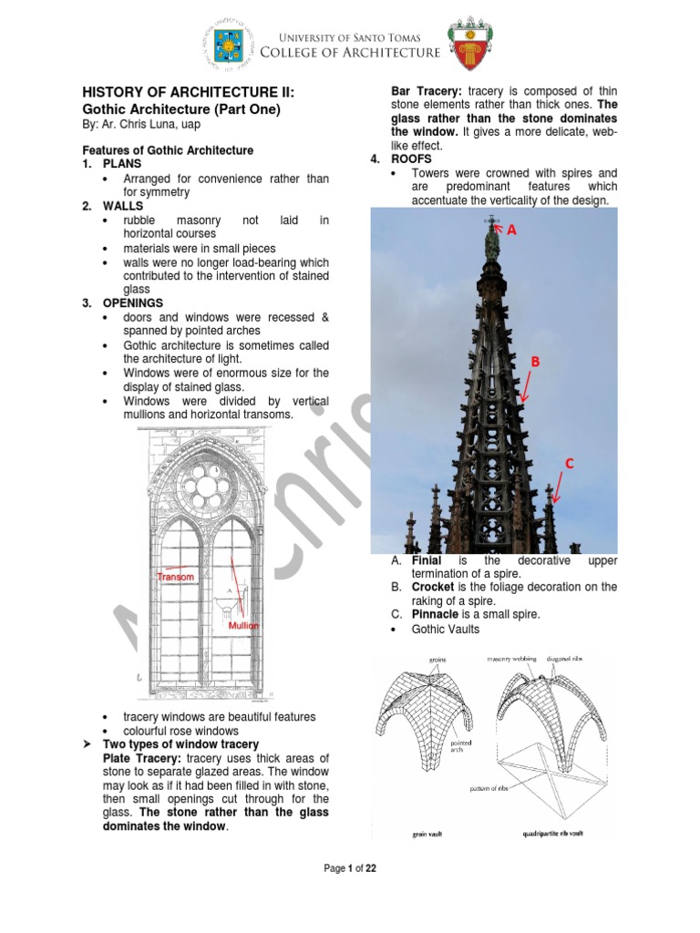 1 Gothic Architecture Part I | PDF | Gothic Architecture | Vault (Architecture)