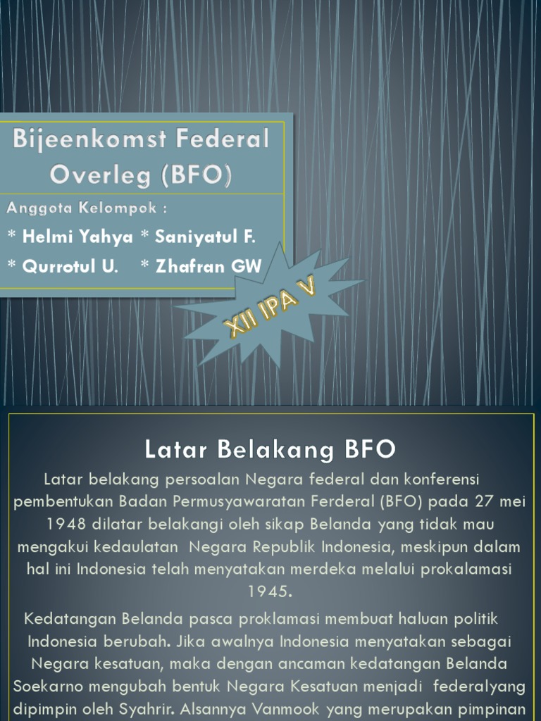BFO (Bijeenkomst Federaal Overleg) | PDF | Politik