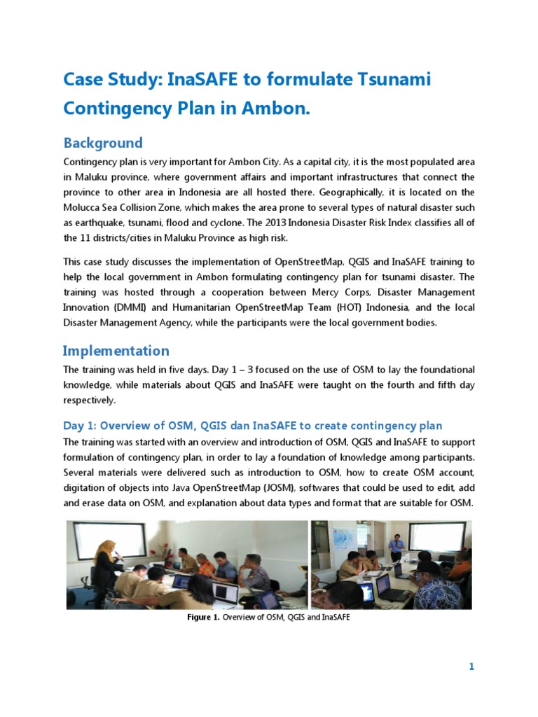 Case Study InaSAFE For Ambon Tsunami Contingency Plan | PDF | Map ...