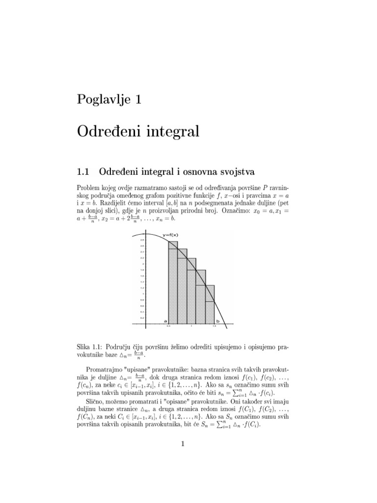 Odredjeni Integral I Njegova Primena | PDF