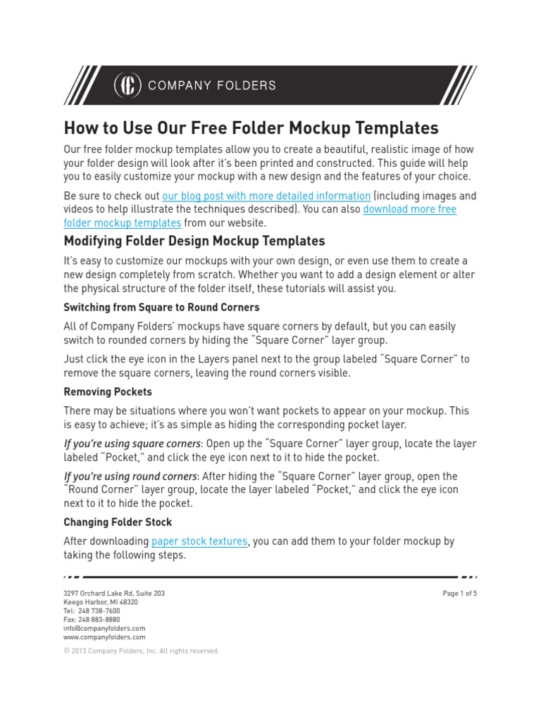 How To Use Mockup Template PDF | PDF