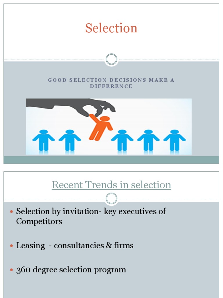 Selection: Good Selection Decisions Make A Difference | PDF ...