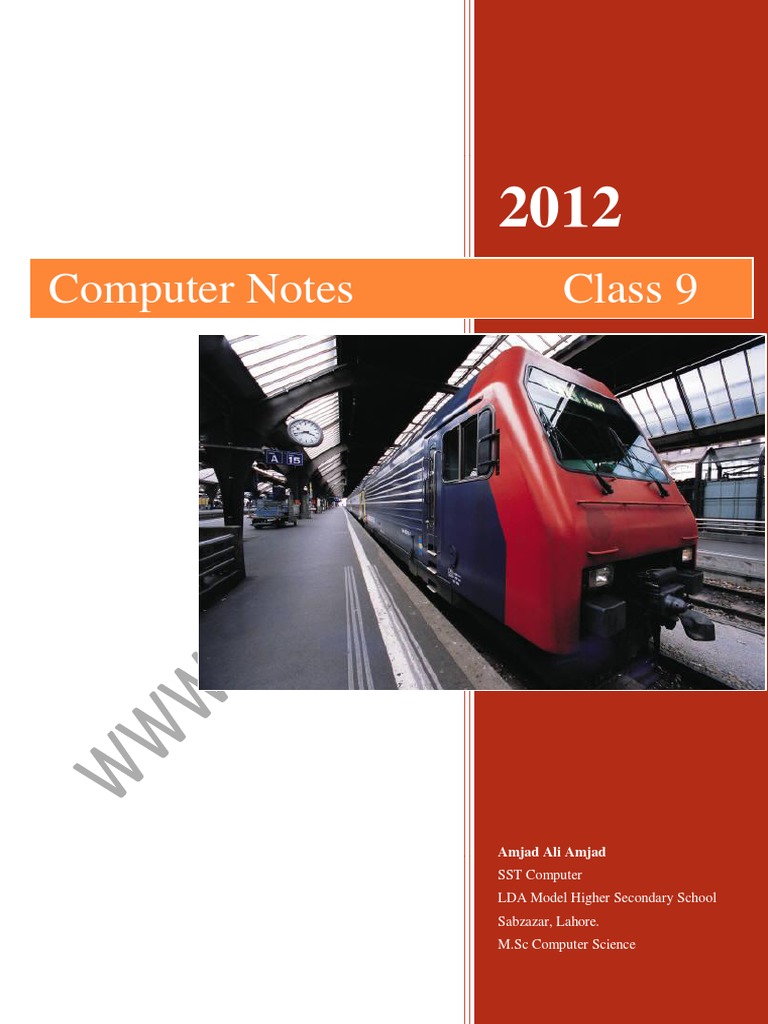 Computer Notes Class 9: Amjad Ali Amjad