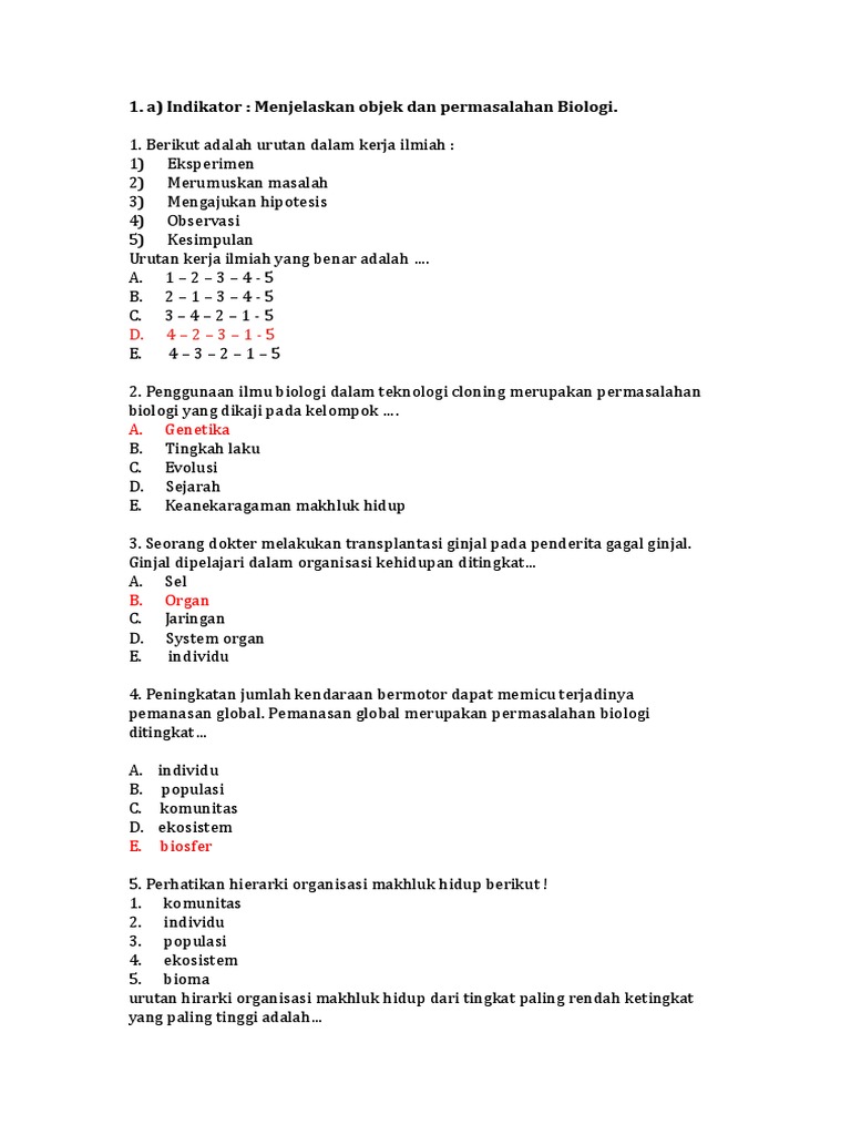 Biologi Indikator | PDF
