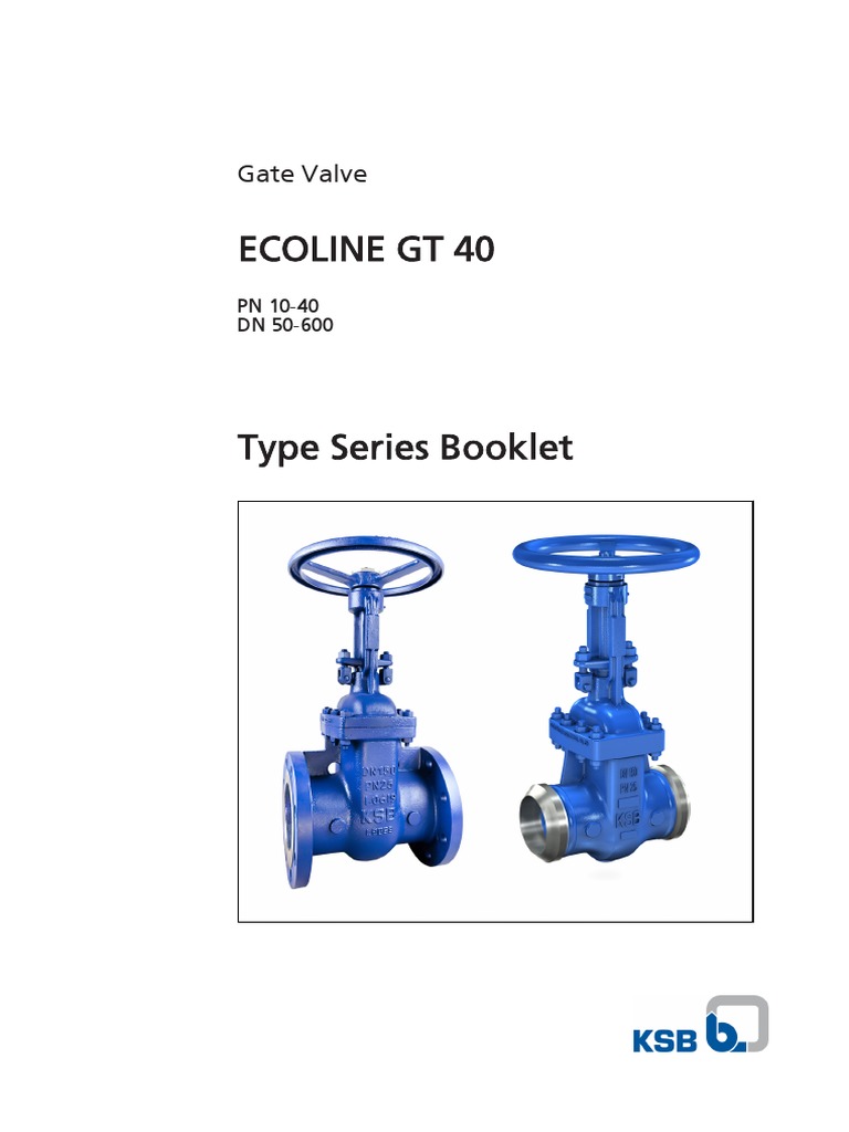 Ecoline GT 40: Gate Valve | Download Free PDF | Leak | Valve
