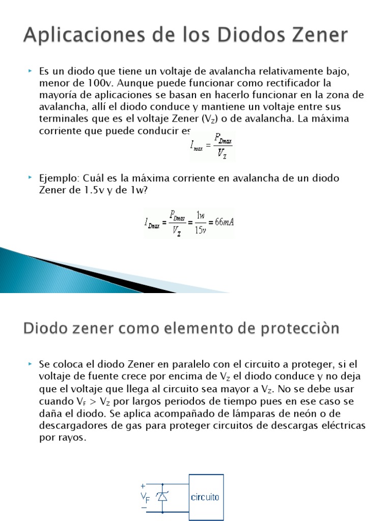 Aplicaciones de Los Diodos Zener | PDF