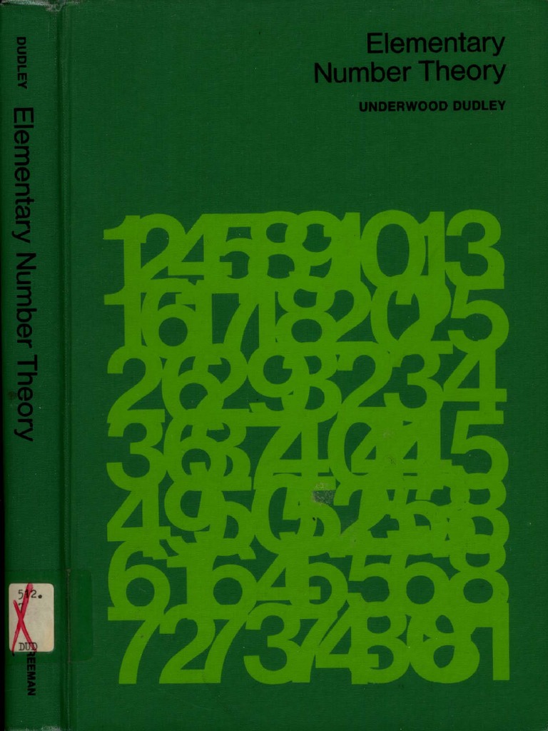 Elementary Number Theory. U. Dudley PDF | PDF