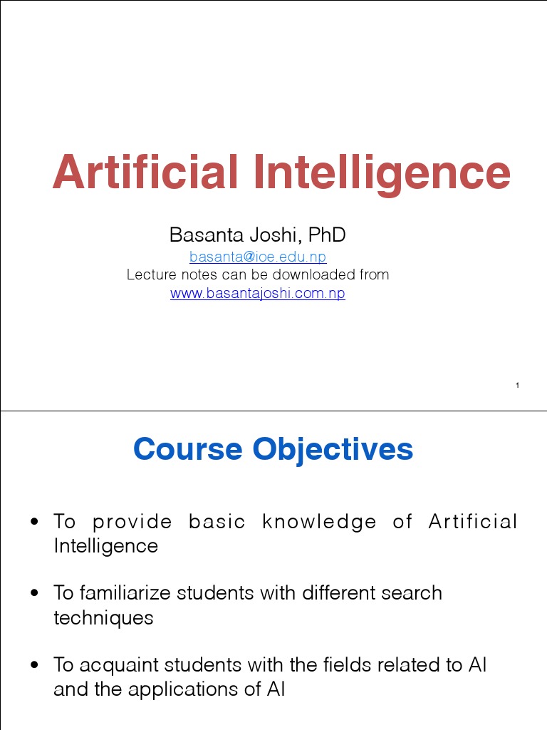 Chapter1 Artificial Intelligence | PDF | Artificial Intelligence | Intelligence (AI) & Semantics