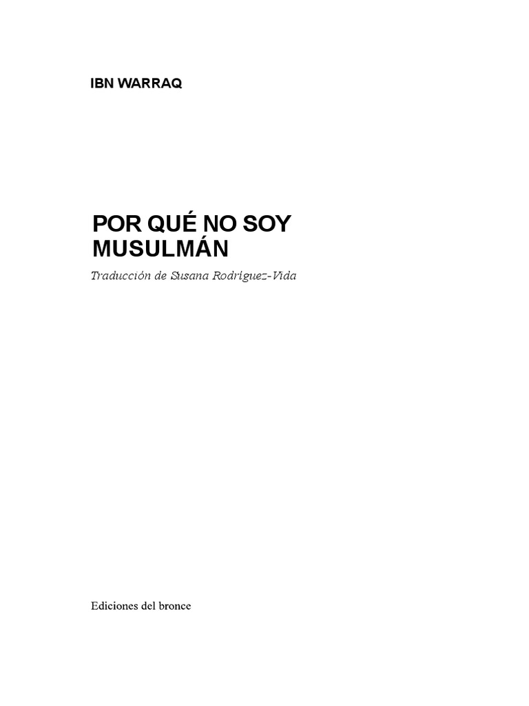Ibn Warraq: Crítica al Islam | PDF | Sharia | Alá