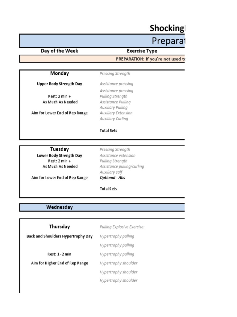 Shockingfit Com Advanced Strength Hypetrophy 12 Weeks Workout Routine ...