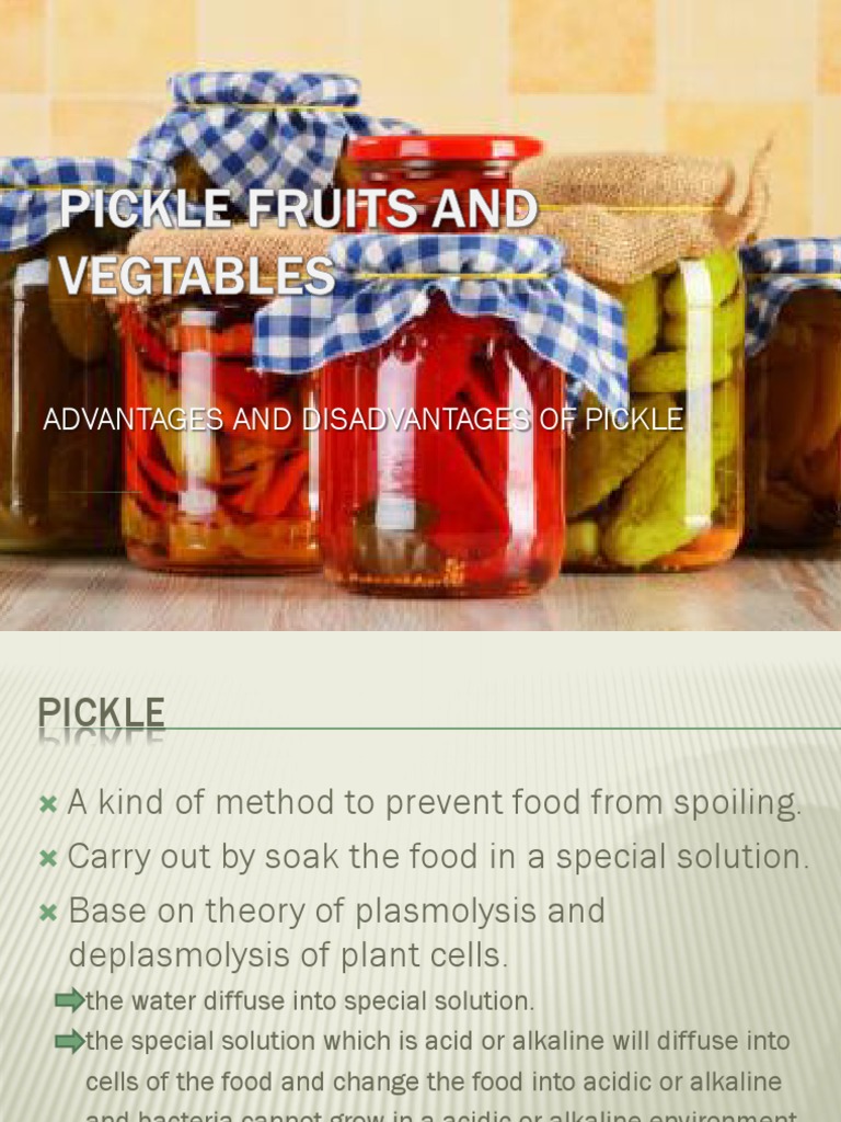 Pickling Pros and Cons Explained | PDF | Wellness