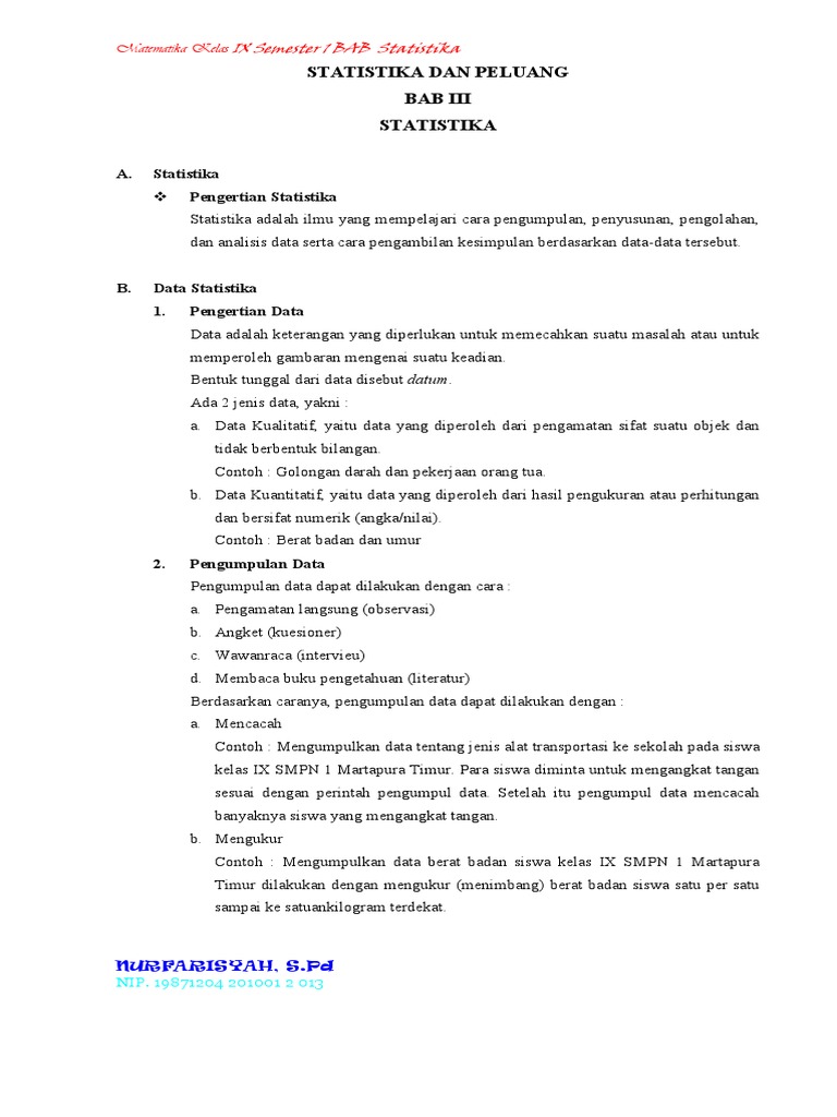 Statistika Dasar | PDF