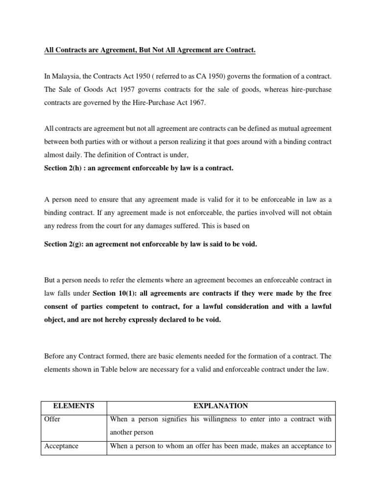 All Contracts Are Agreement | PDF | Consideration | Contract Law
