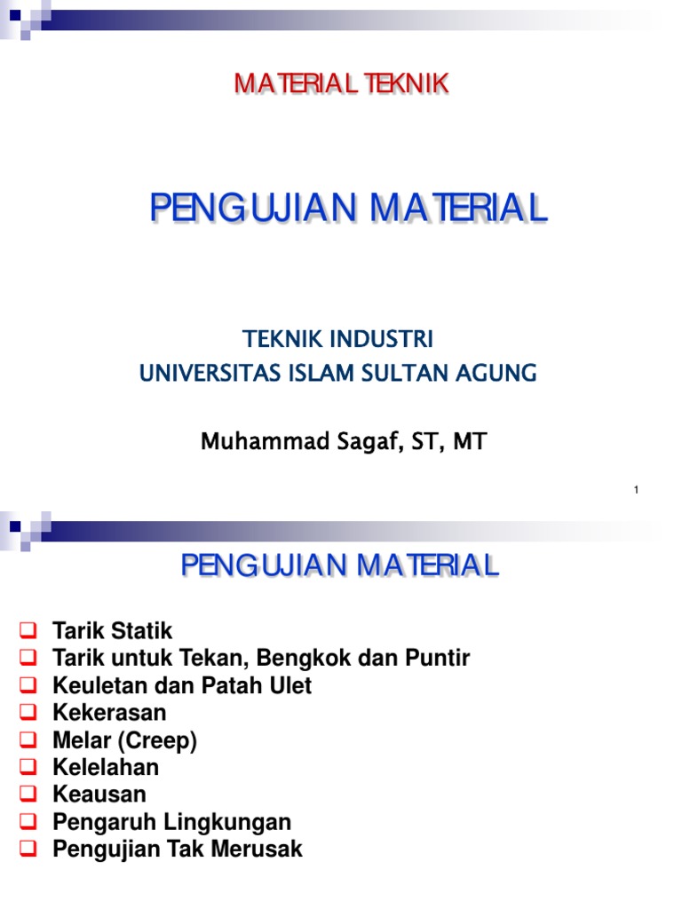 Pengujian Material Teknik Industri | PDF