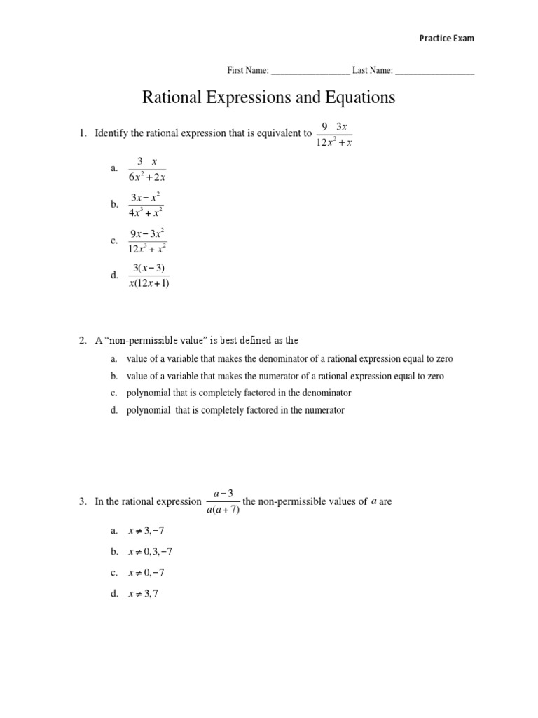 Practice Exam S2 14-15 | PDF | Fraction (Mathematics) | Rational Number