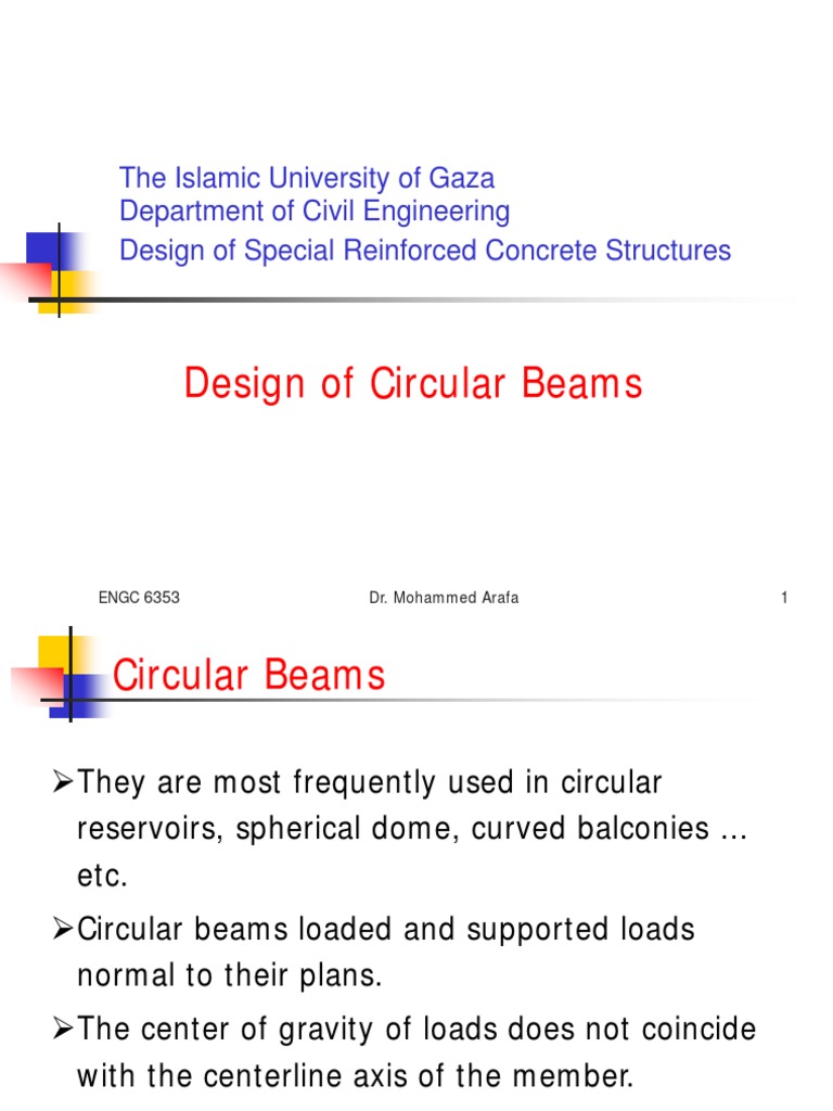 Design of Circular Beams | PDF | Beam (Structure) | Bending