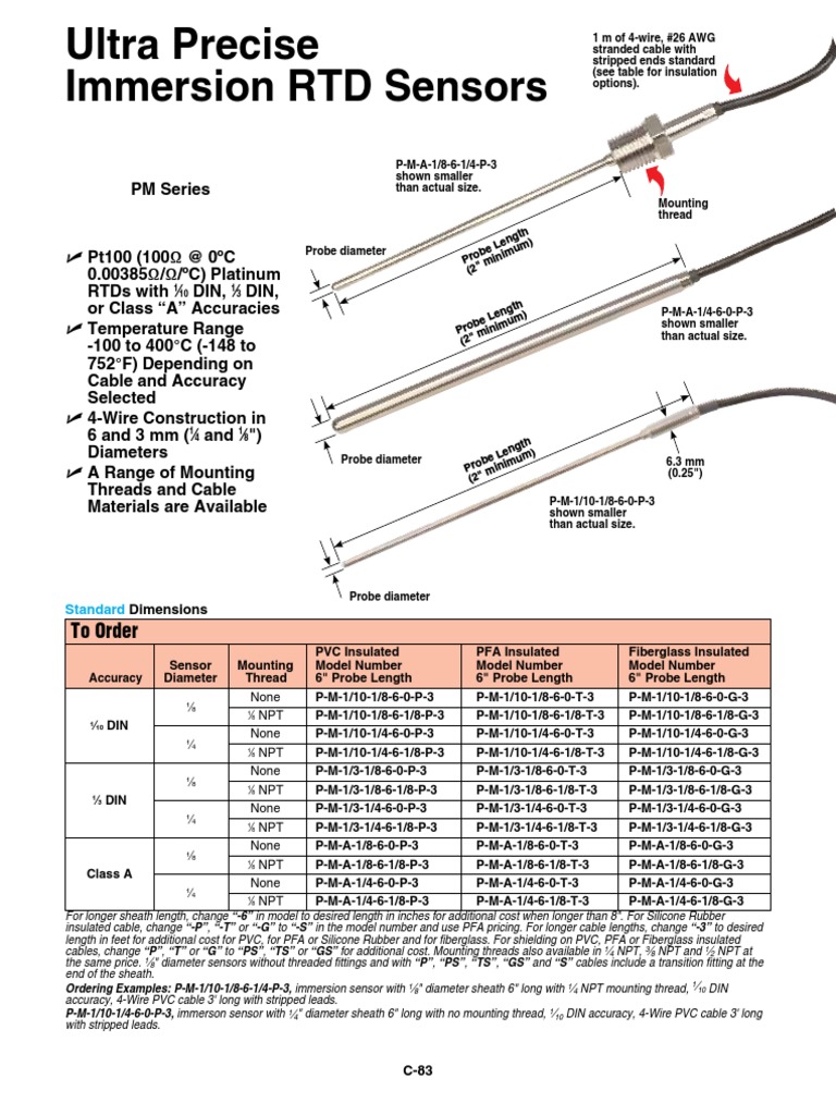 Ultra Precise RTD Sensors | PDF | Manufactured Goods | Nature