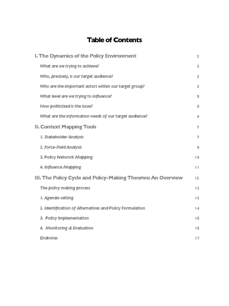 Context Mapping for Policy Influence | PDF | Ddt | Policy