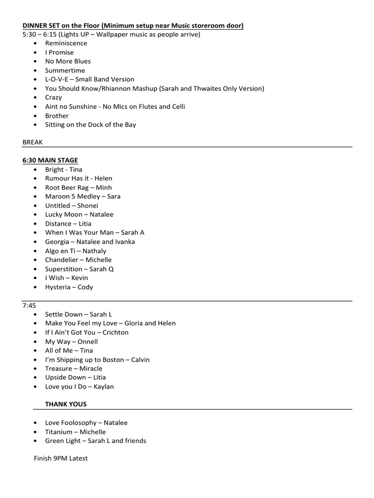 Year 12 Showcase Program | PDF