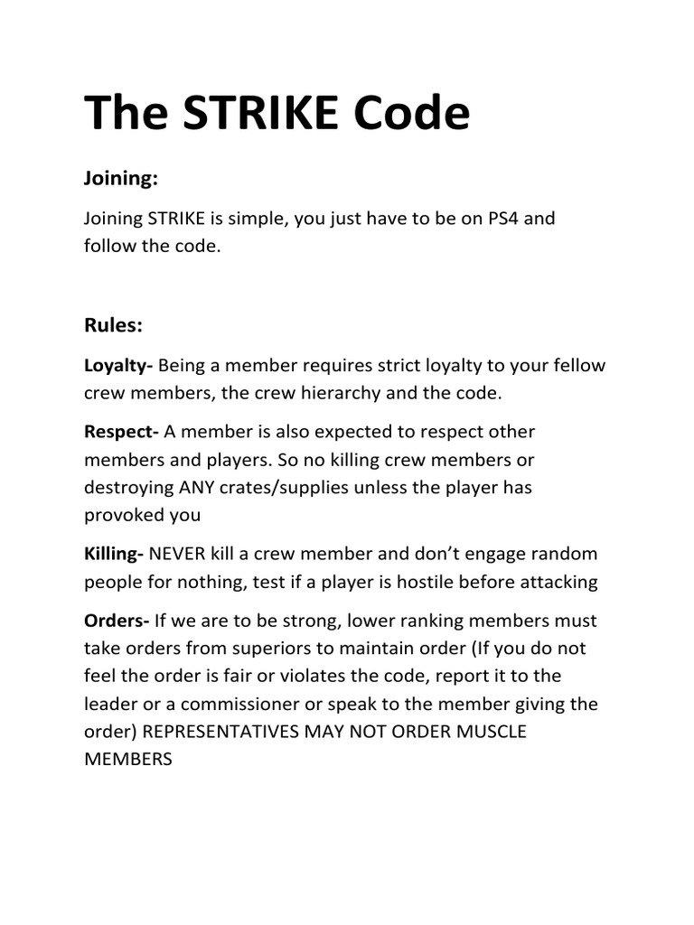 Strike Code | PDF