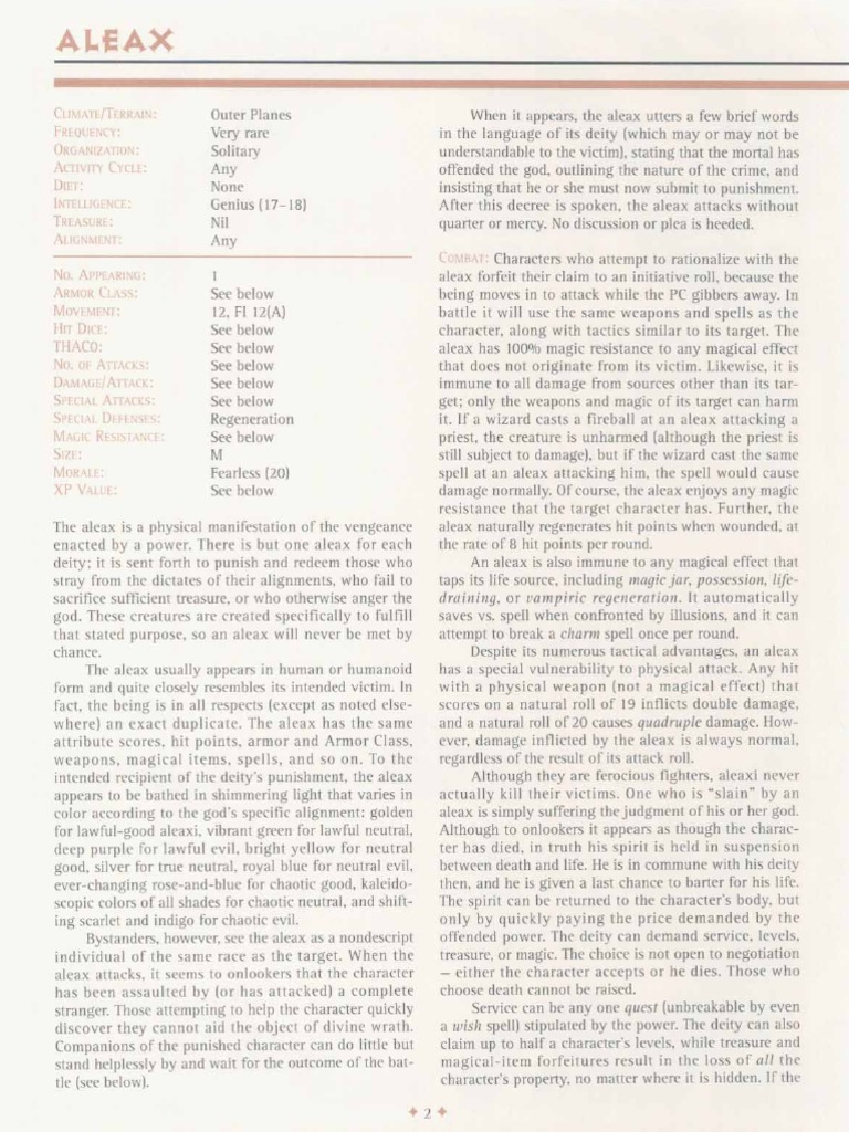 Planescape Monstrous Compendium 0 | PDF | Dungeons & Dragons