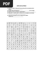 Sopa de Letras Sistema Digestivo | PDF