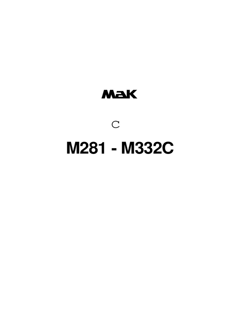 Engineer's guide to Caterpillar M281-M332C marine diesel engines | PDF ...