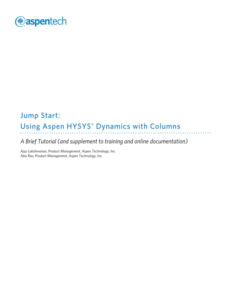 Aspen HYSYS Simulation and Control of Distillation Columns PDF | PDF | Distillation | Valve