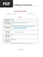 CBC Lesson Plan Format and Components | PDF