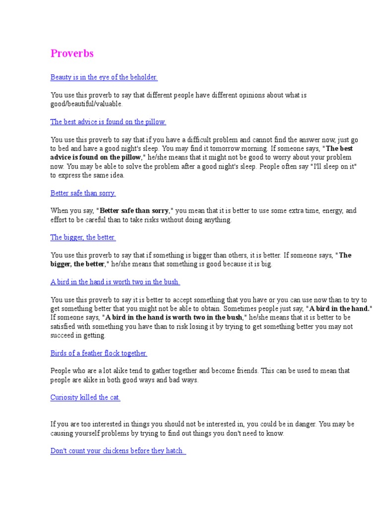 Proverbs: Advice Is Found On The Pillow," He/she Means That It Might ...