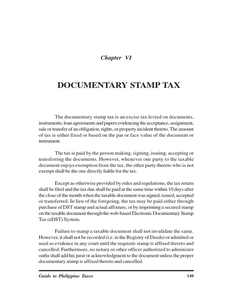 Documentary Stamp Tax PDF | PDF | Finance & Money Management