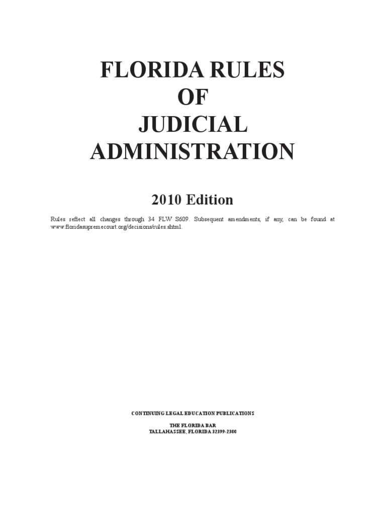 Fla R Jud Admin | PDF | Law Clerk | Judge