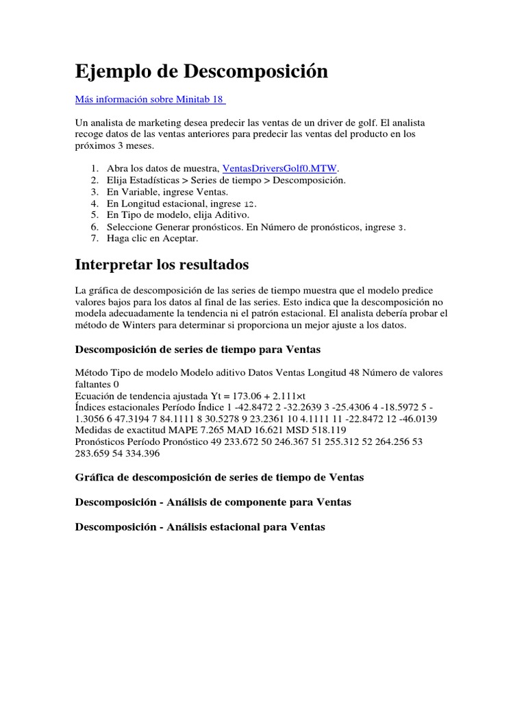 Ejemplo de Descomposición | PDF