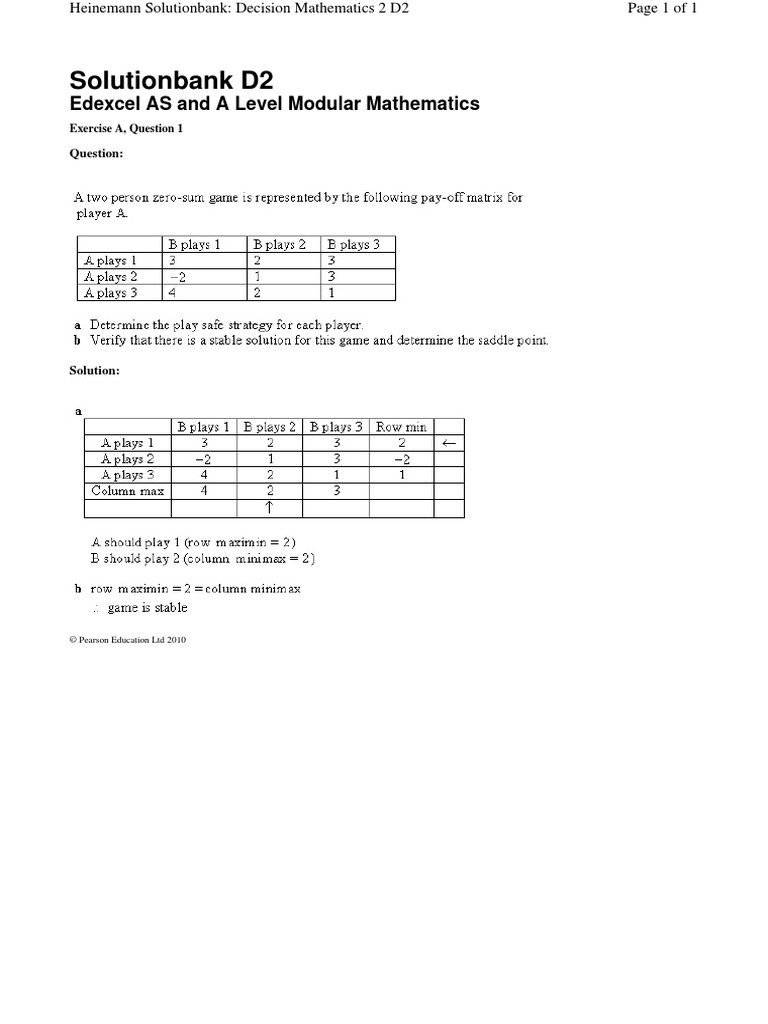 Solutionbank D2: Edexcel AS and A Level Modular Mathematics | PDF | Vocational Education ...