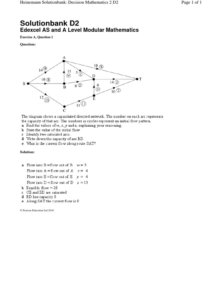 Solutionbank D2: Edexcel AS and A Level Modular Mathematics | PDF | Student Assessment And ...