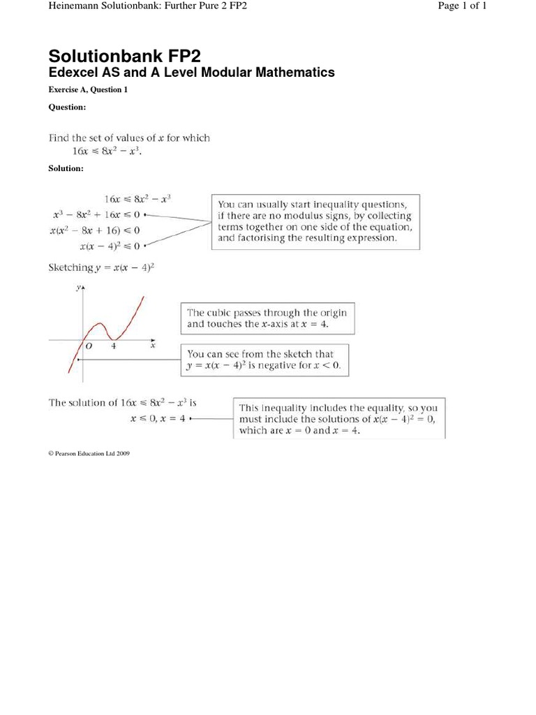Solutionbank FP2: Edexcel AS and A Level Modular Mathematics | PDF | Vocational Education ...