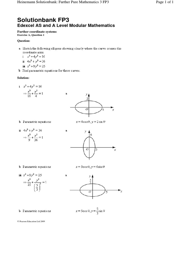 Solutionbank FP3: Edexcel AS and A Level Modular Mathematics | PDF | Technology & Engineering